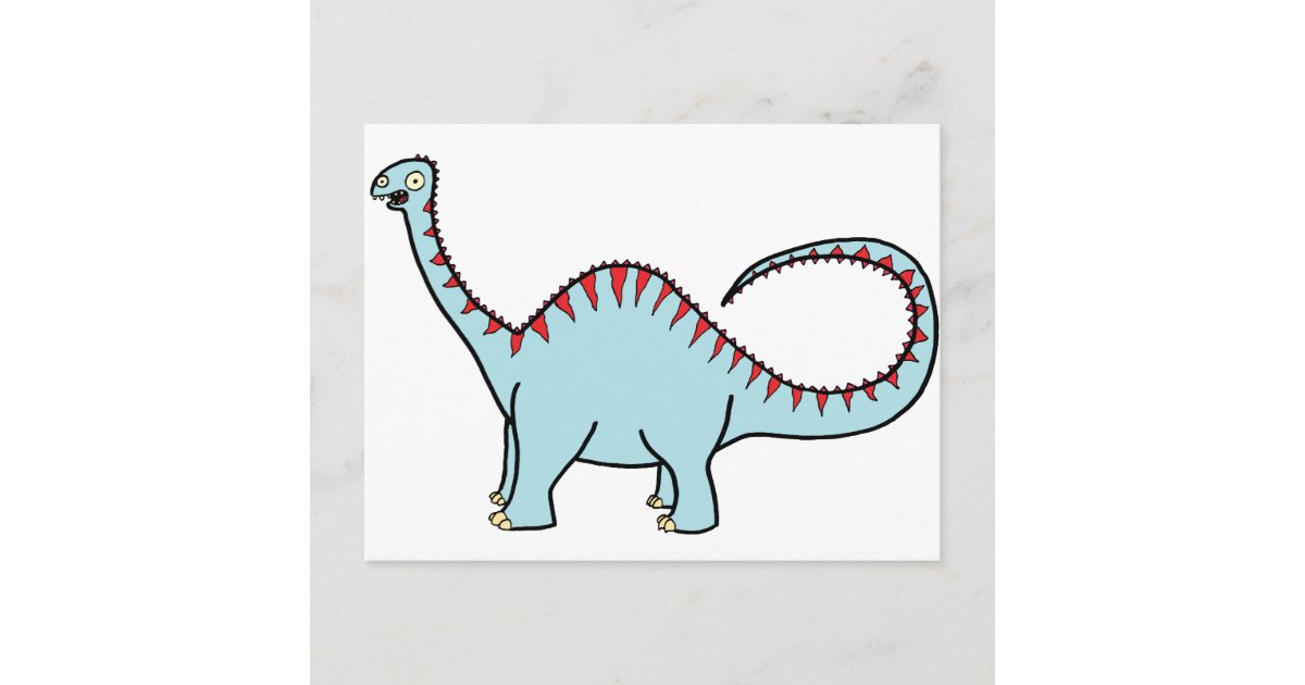 Blue Diplodocus Postcard | Zazzle