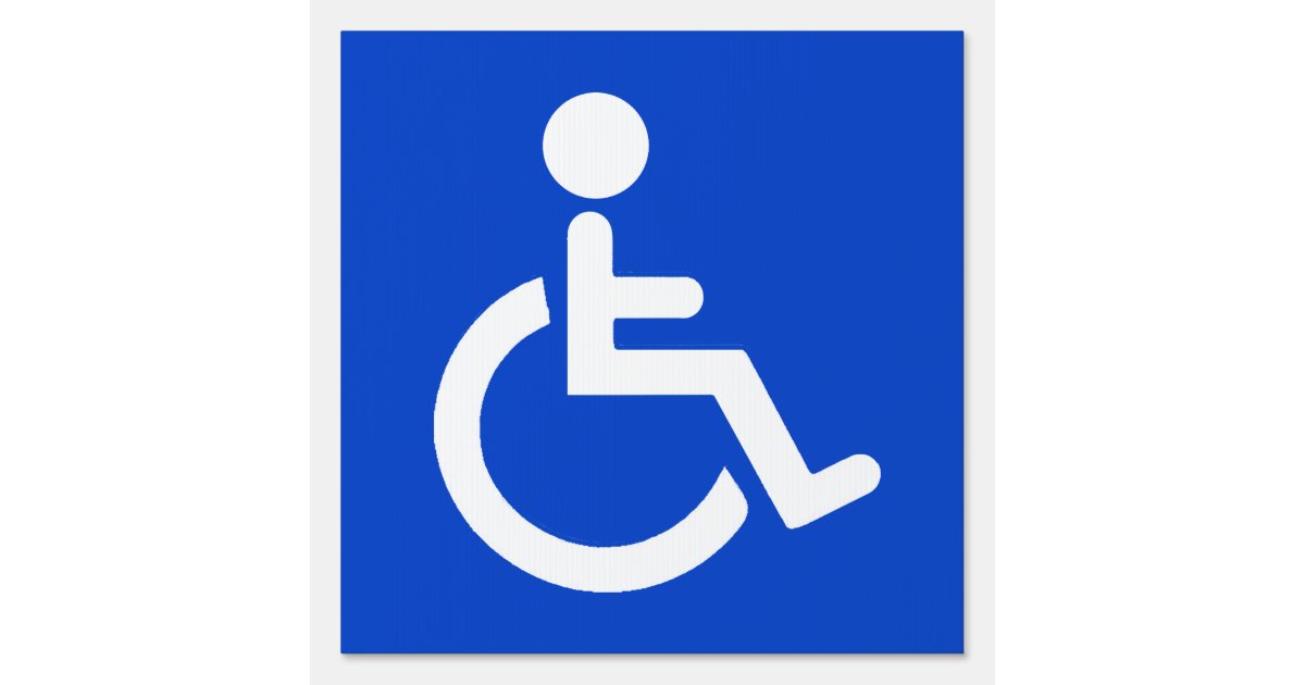 Blue disabled symbol sign | Zazzle