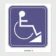 Blue Disabled Wheelchair Ramp Sticker | Zazzle
