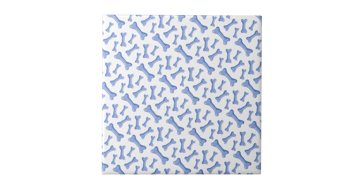 Blue Dog Bones Delicate Cute Puppies Animal Lover Ceramic Tile | Zazzle