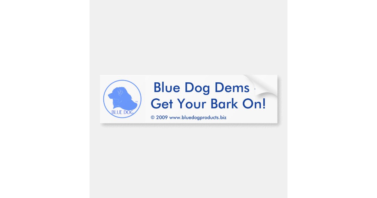 Blue Dog Democrat Bumper Sticker | Zazzle