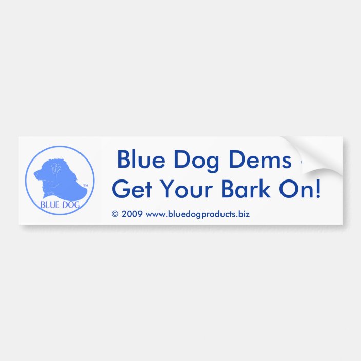 Blue Dog Democrat Bumper Sticker | Zazzle.com