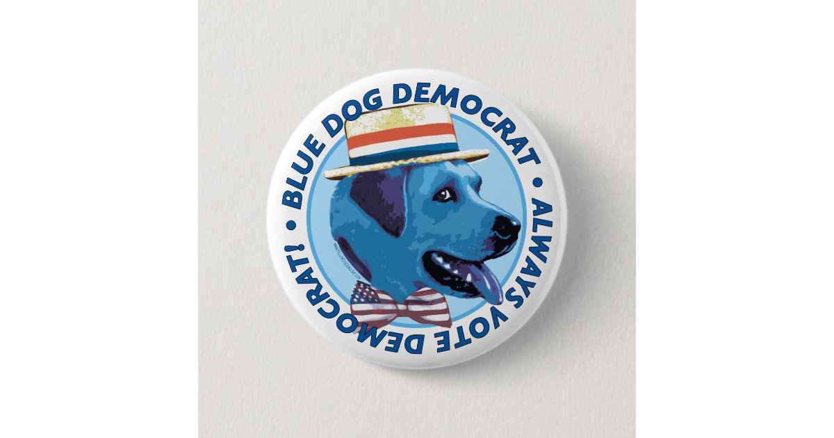 Blue Dog Democrat Button | Zazzle