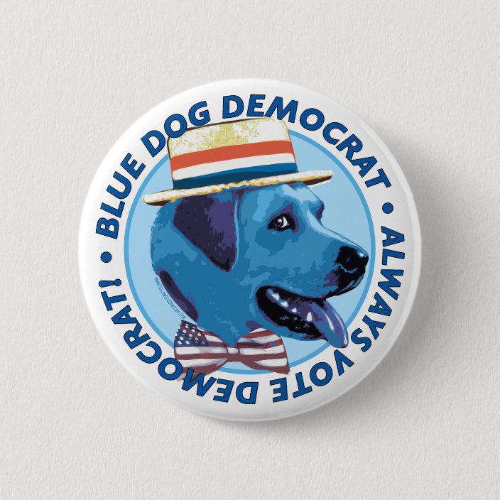 Blue Dog Democrat Button | Zazzle.com