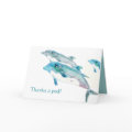Blue Dolphin Art Funny Thank You Cards | Zazzle