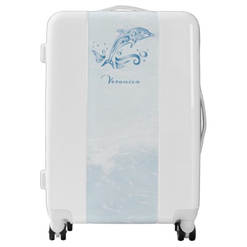Blue Dolphin Personalized Luggage | Zazzle