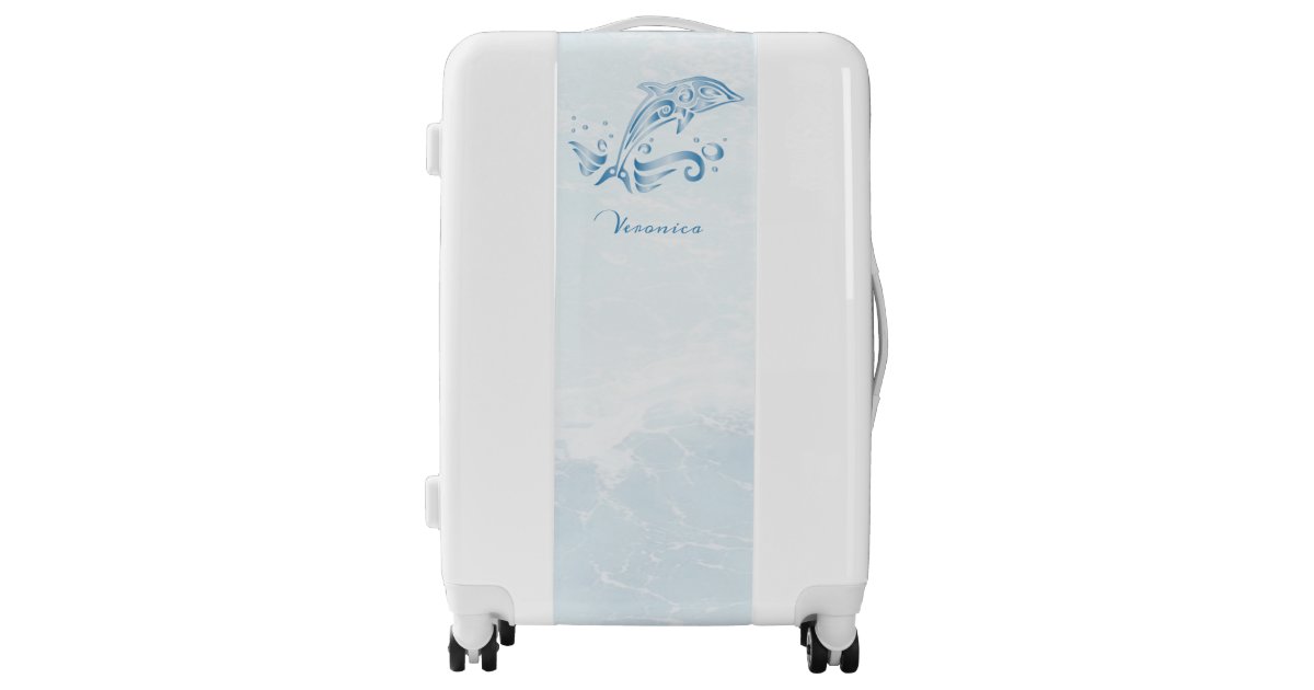 Blue Dolphin Personalized Luggage | Zazzle