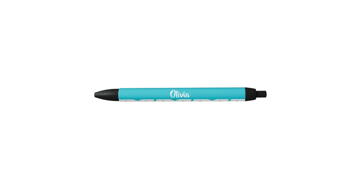 Blue dolphins on white pen | Zazzle