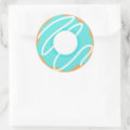 Blue Donut Classic Round Sticker | Zazzle