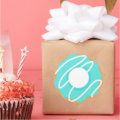 Blue Donut Classic Round Sticker | Zazzle