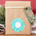 Blue Donut Classic Round Sticker | Zazzle
