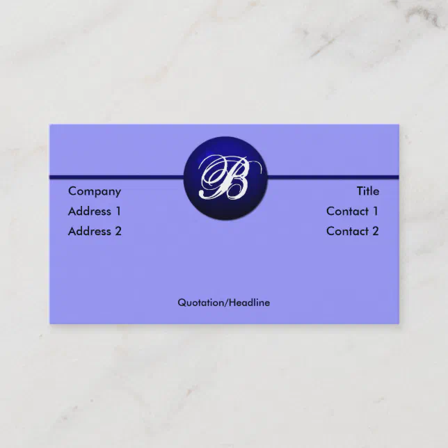 Blue Dot Profile Card | Zazzle