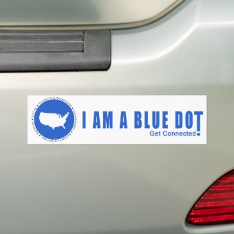 Blue Dot U.S.A. Bumper Sticker | Zazzle