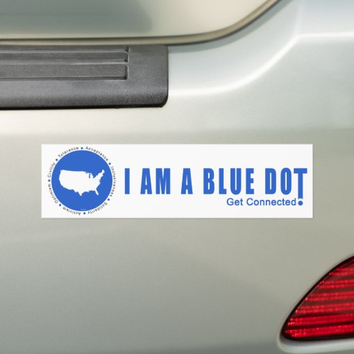 Blue Dot U.S.A. Bumper Sticker | Zazzle