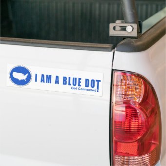 Blue Dot U.S.A. Bumper Sticker | Zazzle