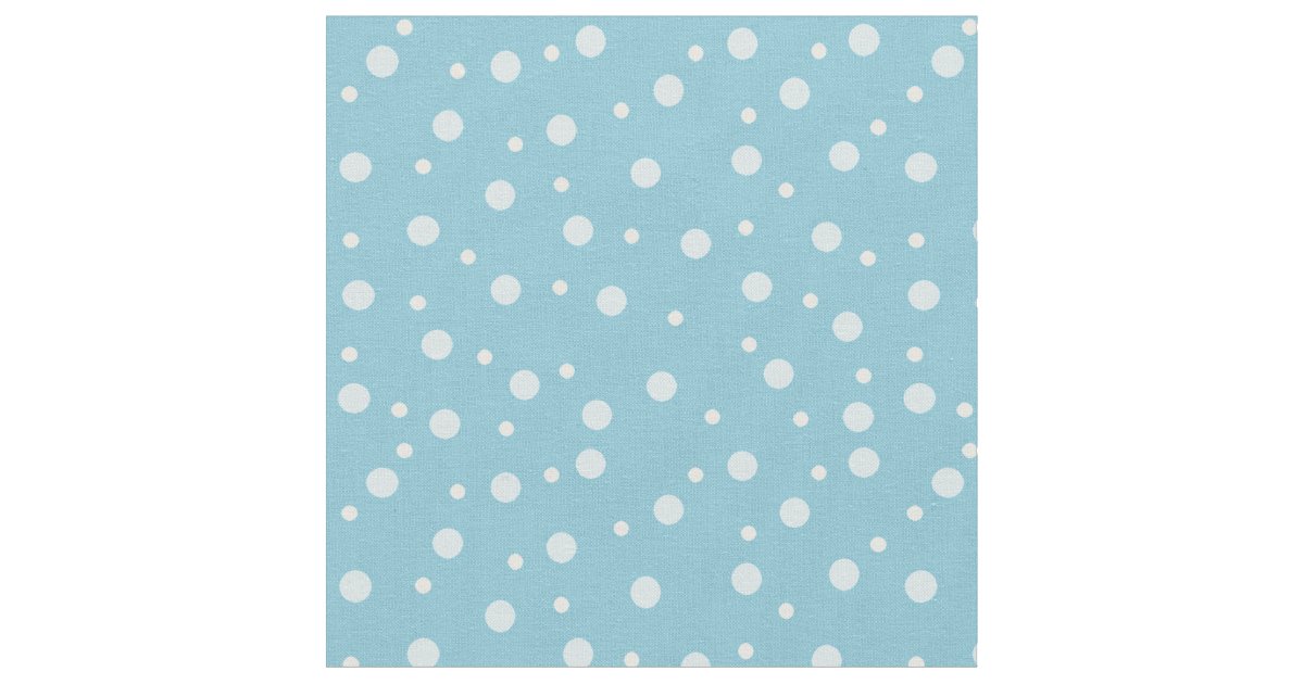 Blue Dots Fabric | Zazzle