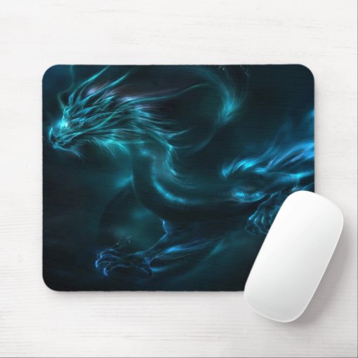 blue dragon abstract mouse pad | Zazzle