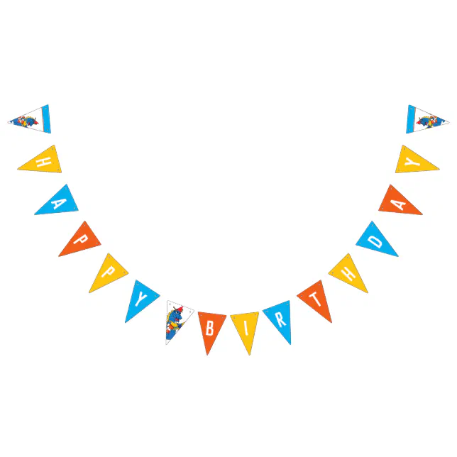Blue Dragon Birthday Bunting Flag | Zazzle