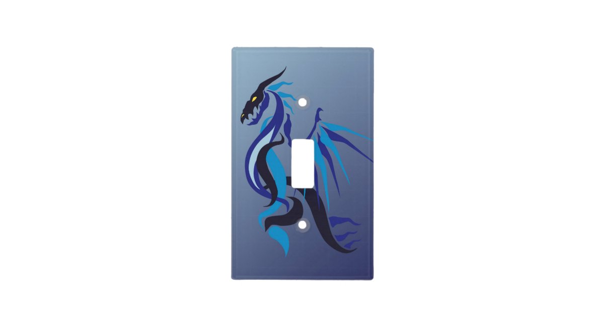 Blue Dragon Fire Light Switch Cover | Zazzle