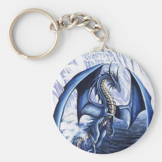 Blue Dragon Keychain | Zazzle.com