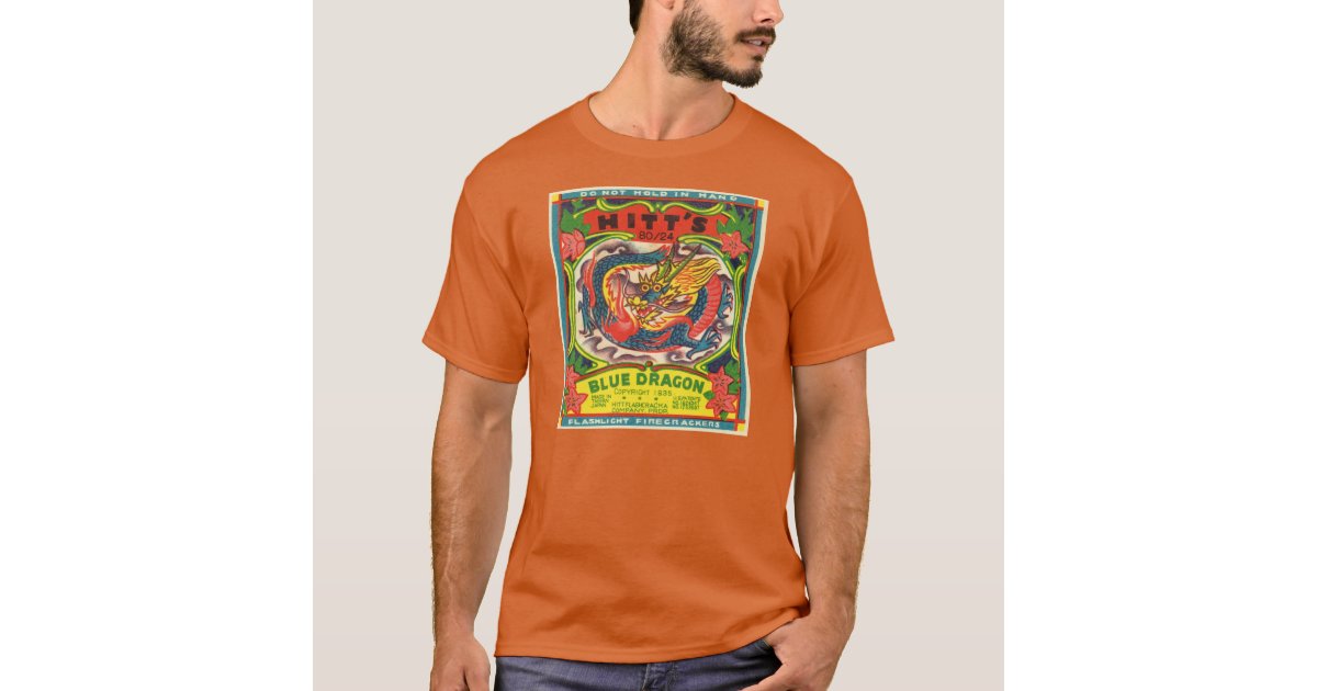 Blue Dragon Label T-shirt | Zazzle