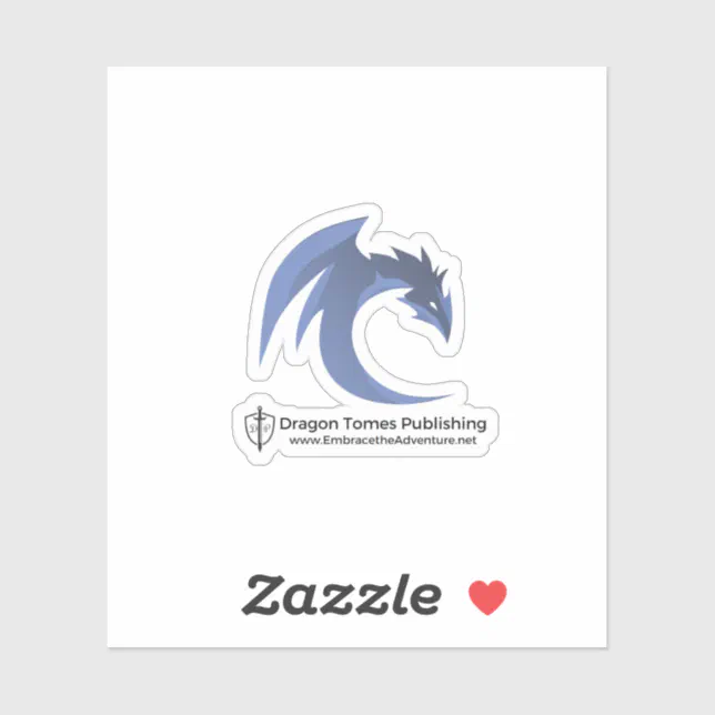 Blue Dragon Logo Sticker | Zazzle
