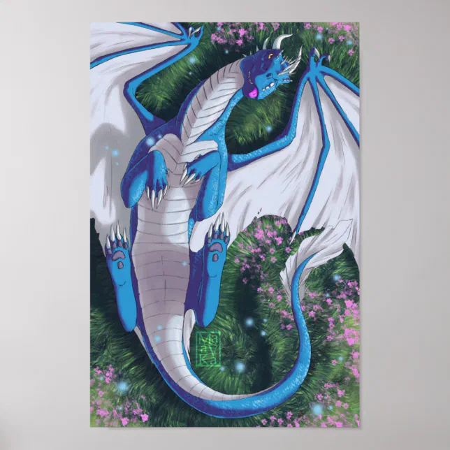 Blue Dragon Poster | Zazzle