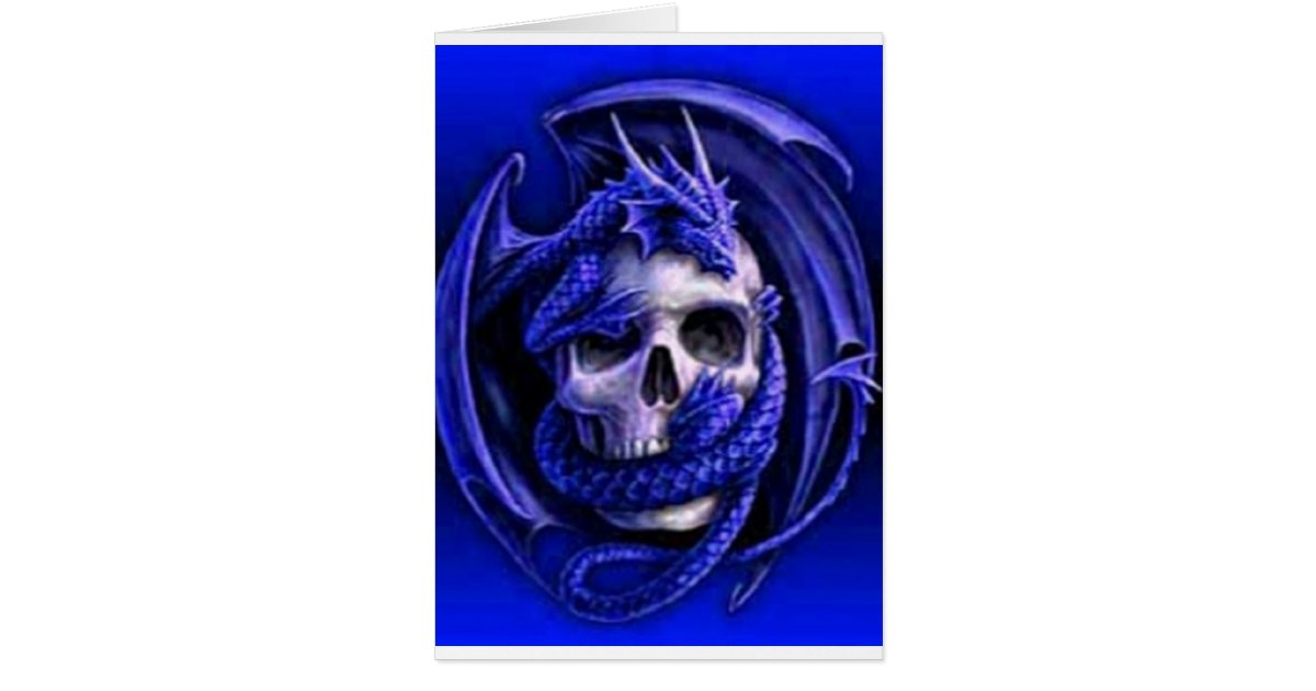 blue-dragon-skull | Zazzle