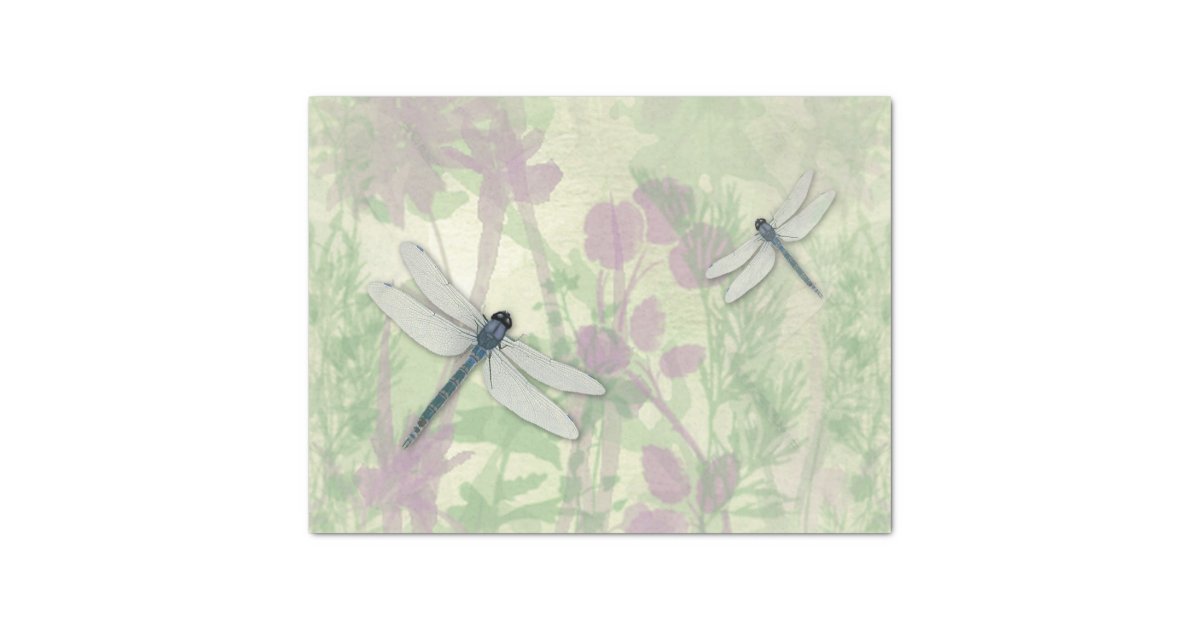 Blue Dragonflies Tissue Paper | Zazzle