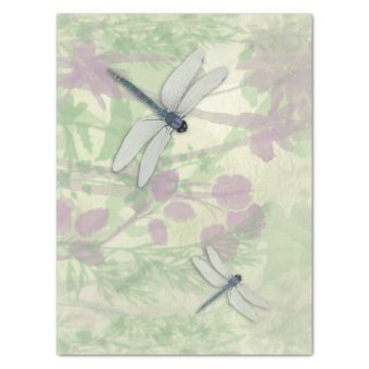 Blue Dragonflies Tissue Paper | Zazzle