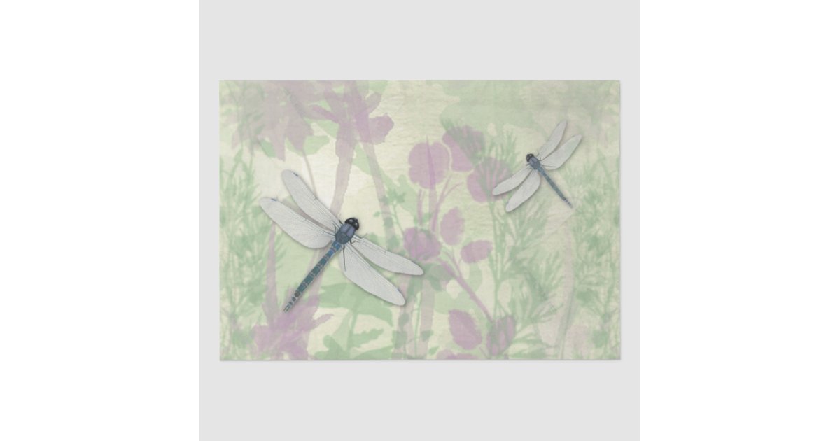 Blue Dragonflies Tissue Paper | Zazzle