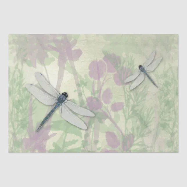 Blue Dragonflies Tissue Paper | Zazzle