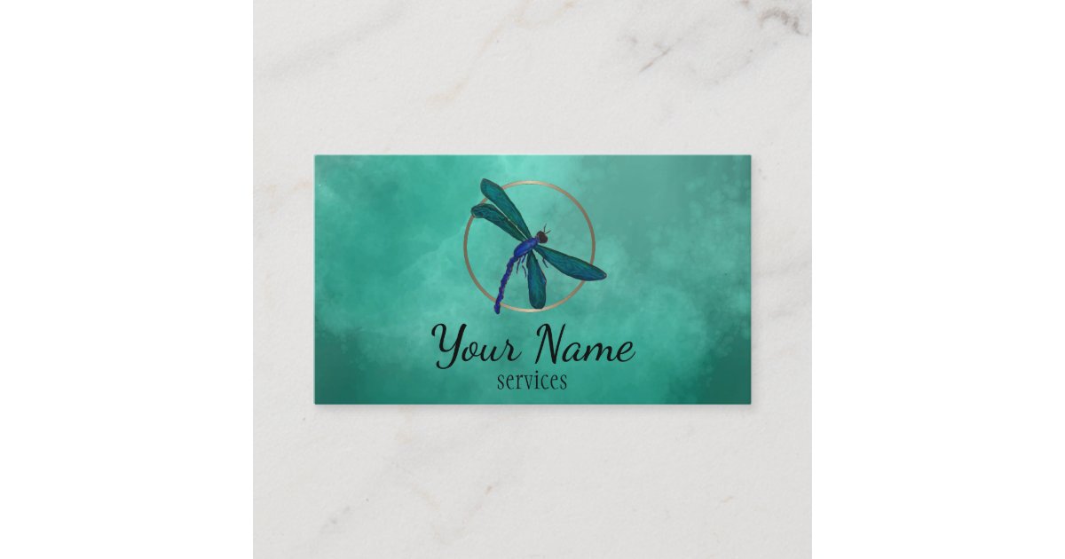 Blue Dragonfly Business Cards | Zazzle