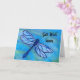 Blue Dragonfly Get Well Soon Card | Zazzle