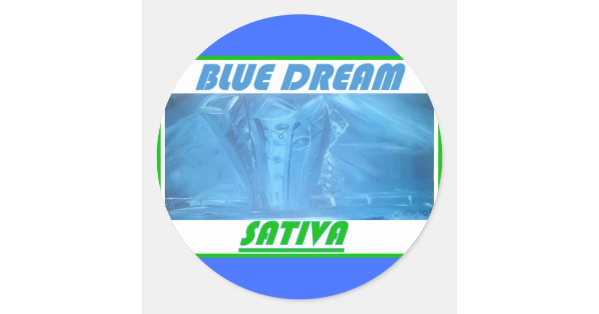 BLUE DREAM SATIVA CLASSIC ROUND STICKER | Zazzle