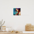 Blue Dreams Beautiful Woman Digital Art Poster | Zazzle