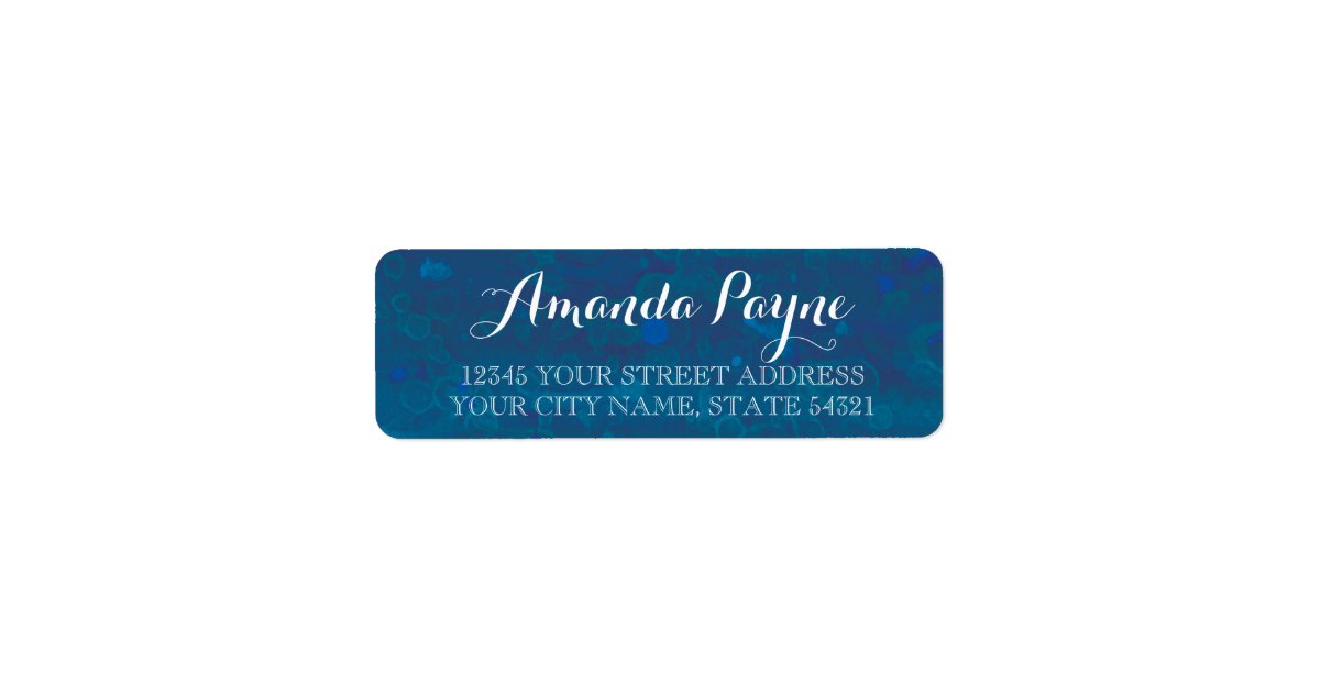 Blue Drizzle Baby Shower Label | Zazzle
