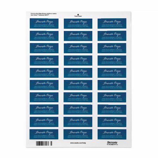 Blue Drizzle Baby Shower Label | Zazzle