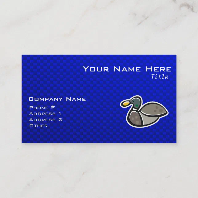 Blue Duck Business Card | Zazzle
