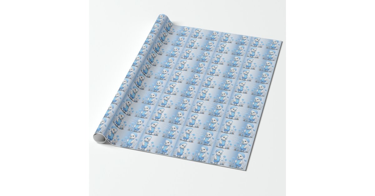 Blue Duck Wrapping Paper | Zazzle