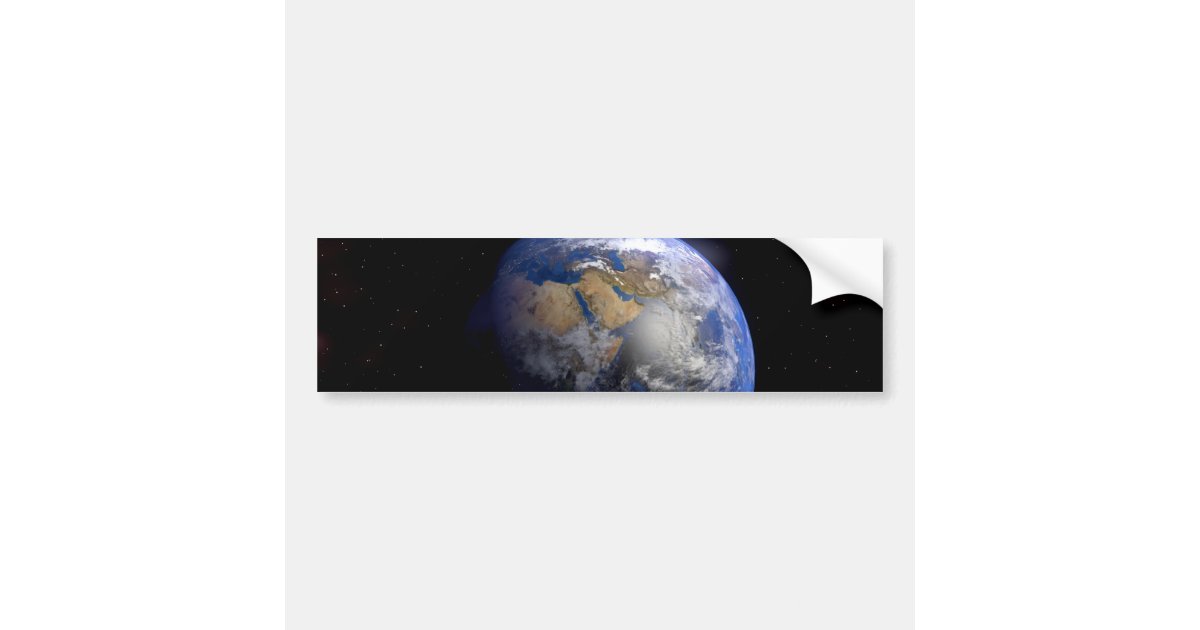 Blue Earth From Space Inspirational Bumper Sticker | Zazzle