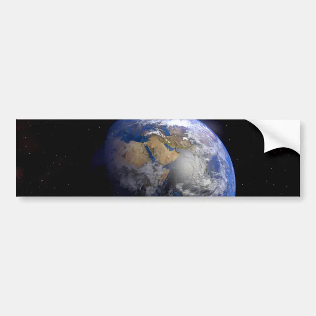 Blue Earth From Space Inspirational Bumper Sticker | Zazzle