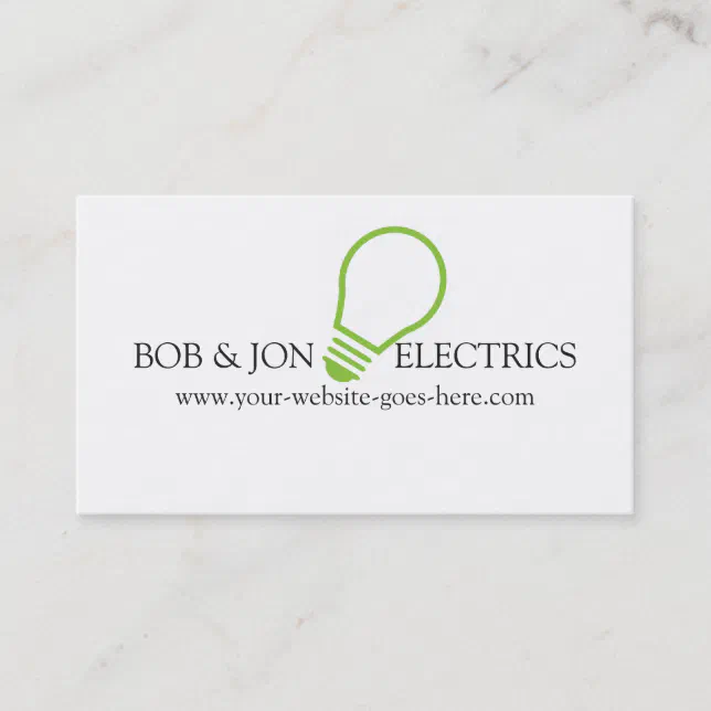 Blue Electric, Electrician Business Card | Zazzle