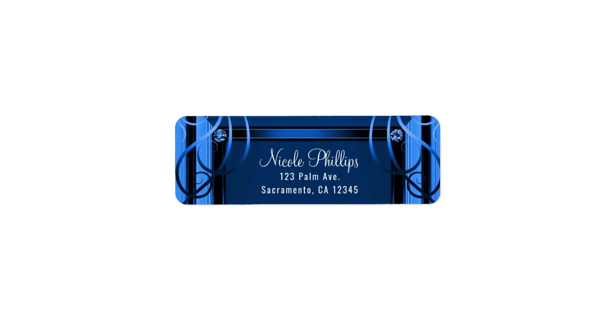 Blue Elegant Business Corporate Holiday Party Label | Zazzle