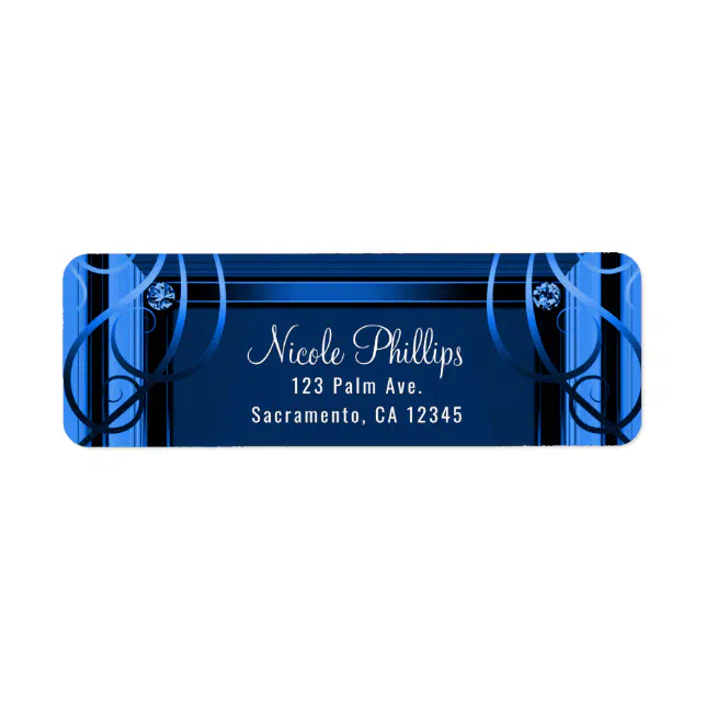 Blue Elegant Business Corporate Holiday Party Label | Zazzle