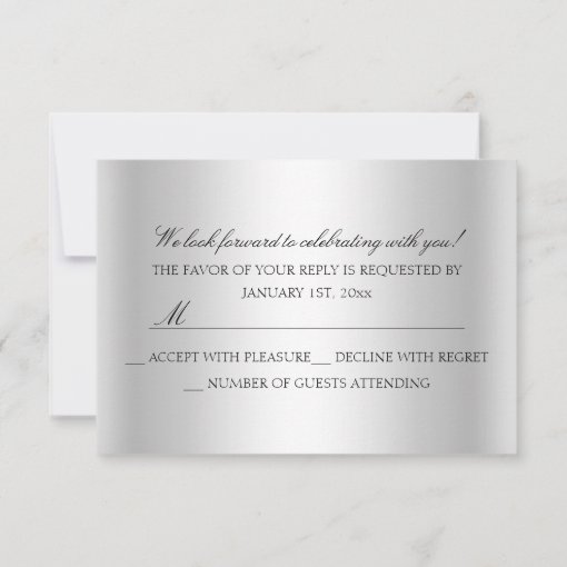 Blue Elegant Damask Engagement Party RSVP Invitation | Zazzle
