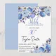 blue elegant Floral Surprise Party Invite | Zazzle