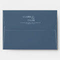 Blue Elegant Modern Formal, Floral Wedding Envelop Envelope | Zazzle