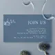 Blue Elegant Modern Join Us Reception Wedding Enclosure Card | Zazzle