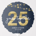 Blue Elegant Strings of Lights 25th Anniversary Balloon | Zazzle